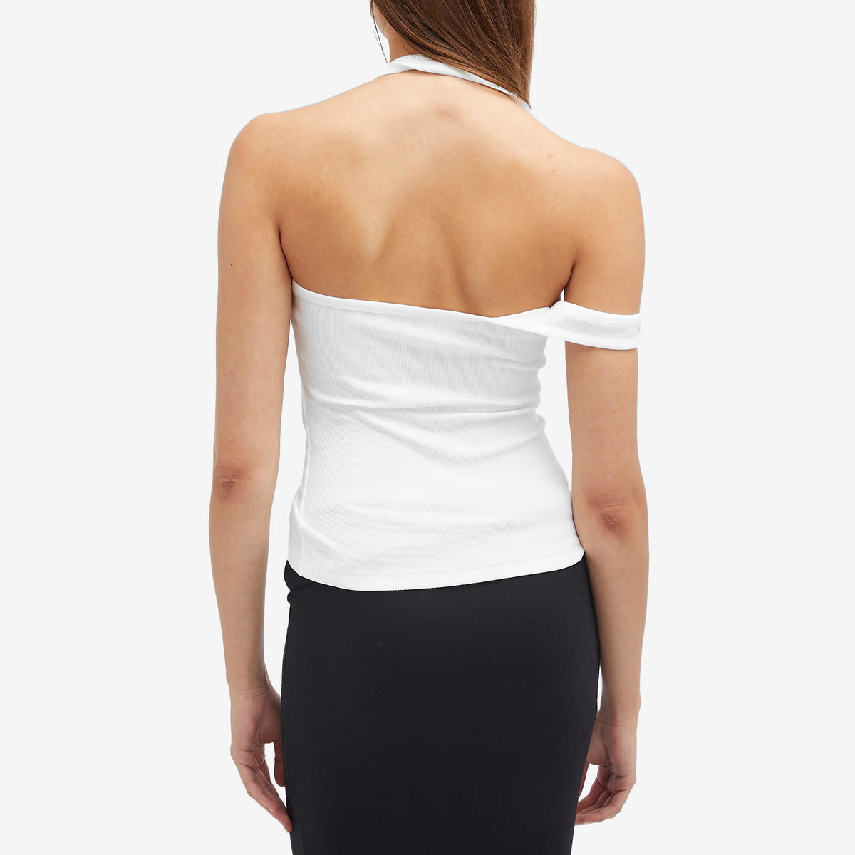 Courrèges Women's Undressed 90'S Rib Top in White Courreges