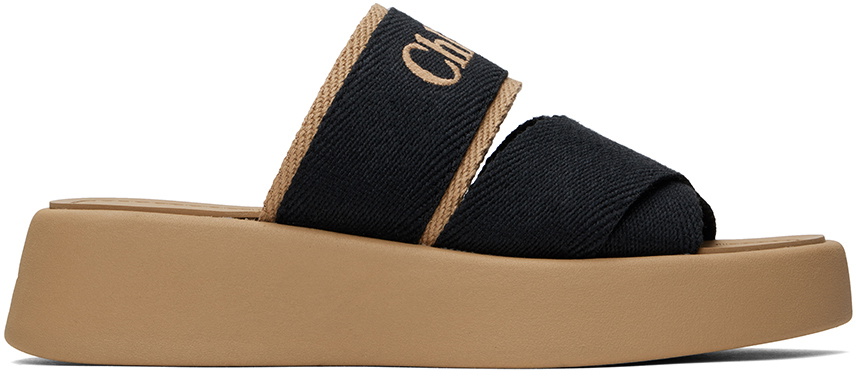Chloé Black Mila Slide Sandals Chloe