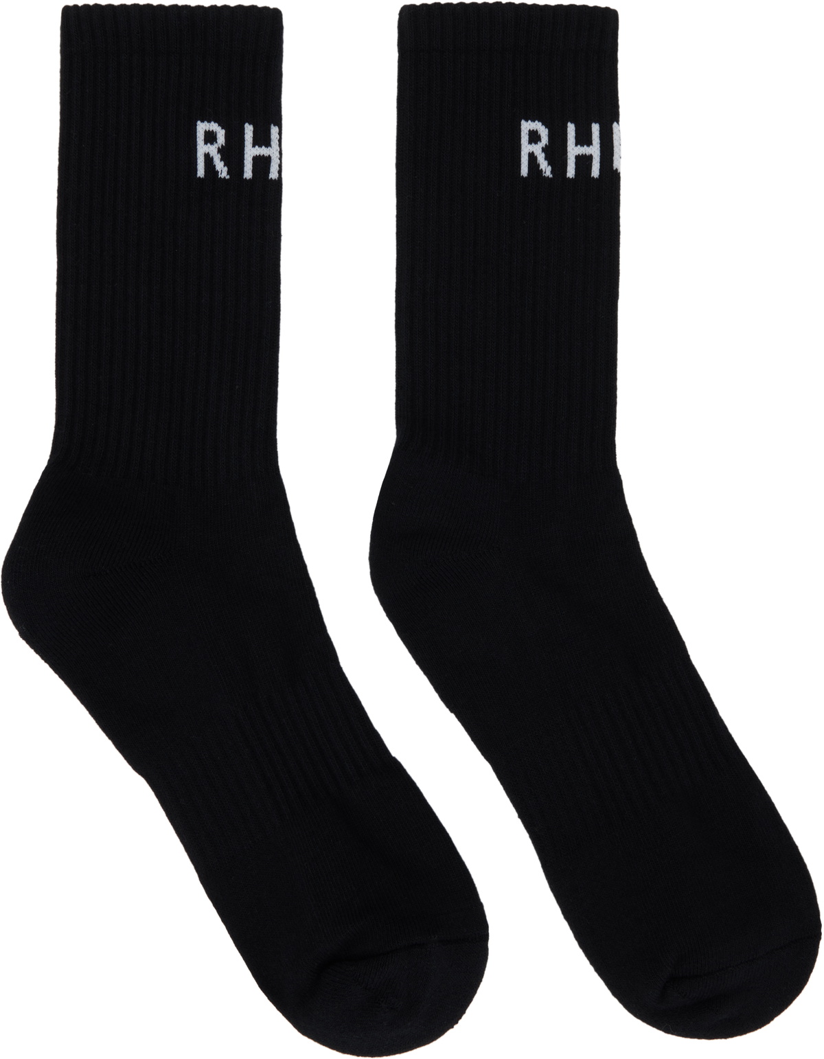 Rhude Black 'Rhude' Classic Logo Socks Rhude