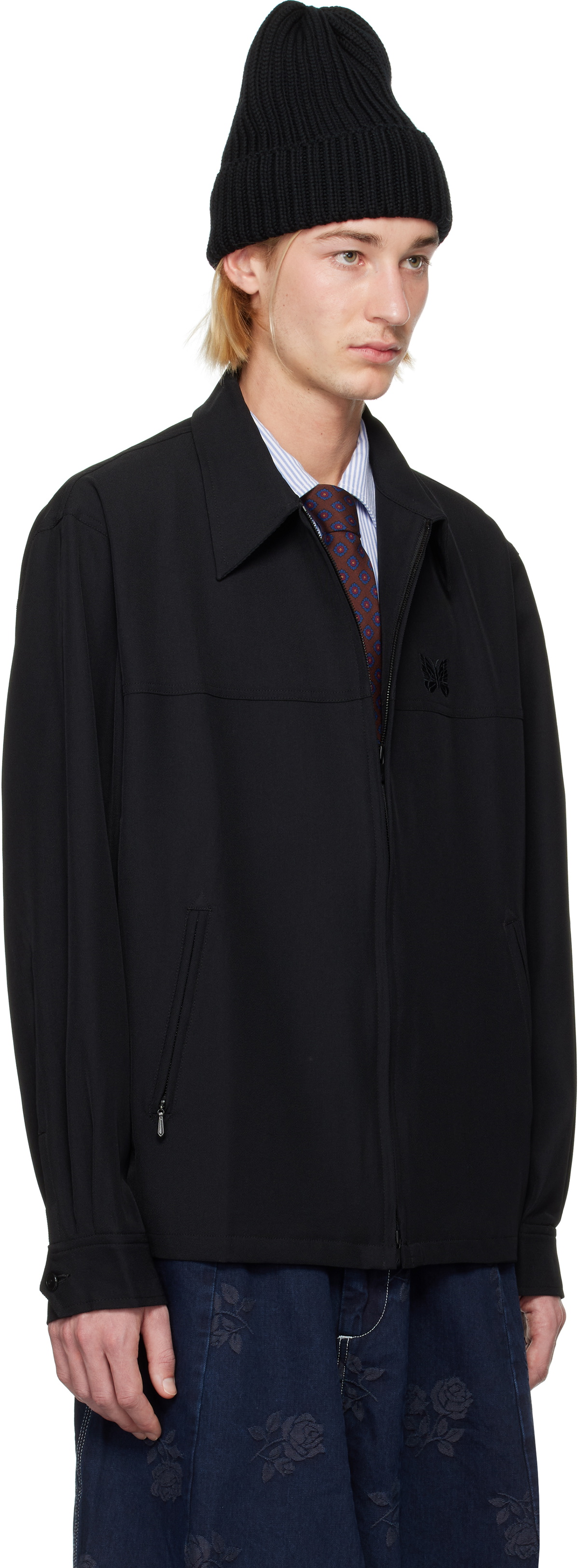 NEEDLES Black Sport Jacket Needles