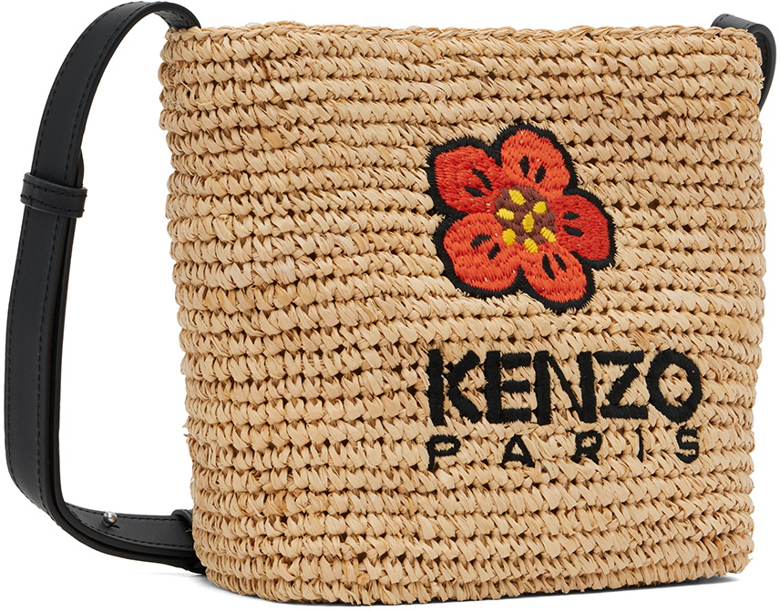 Kenzo Beige Small Boke Flower Tote Kenzo