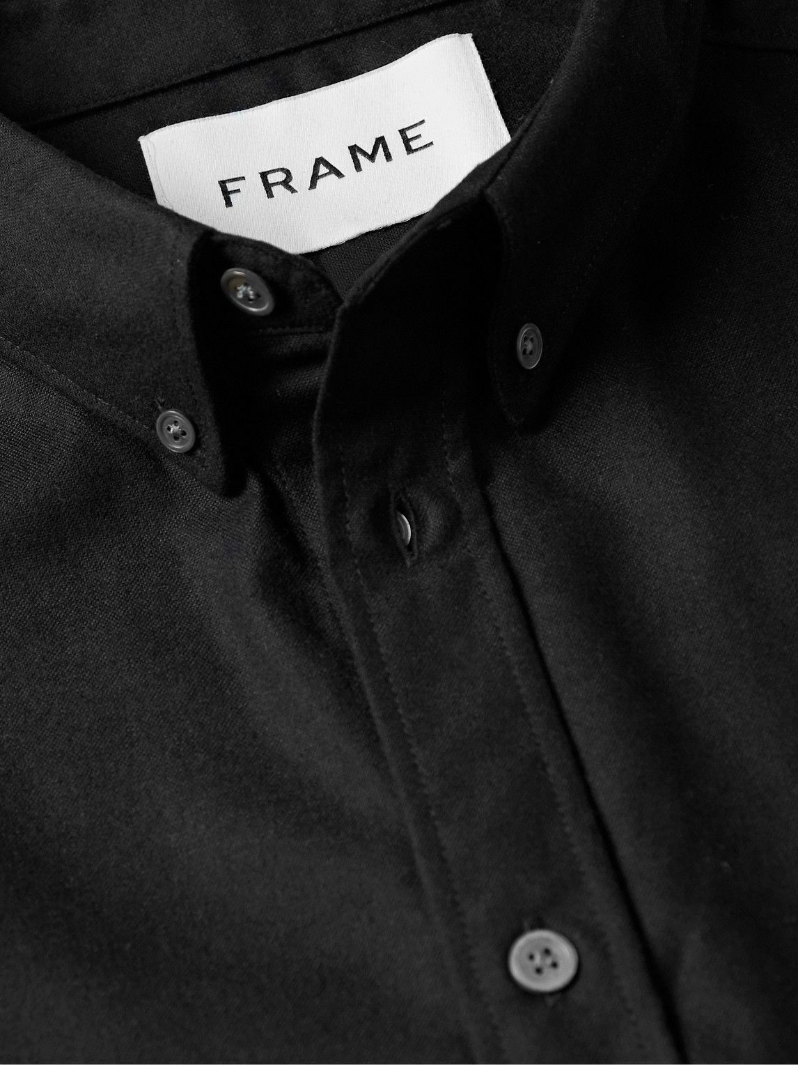 FRAME - Button-Down Collar Woven Shirt - Black Frame Denim