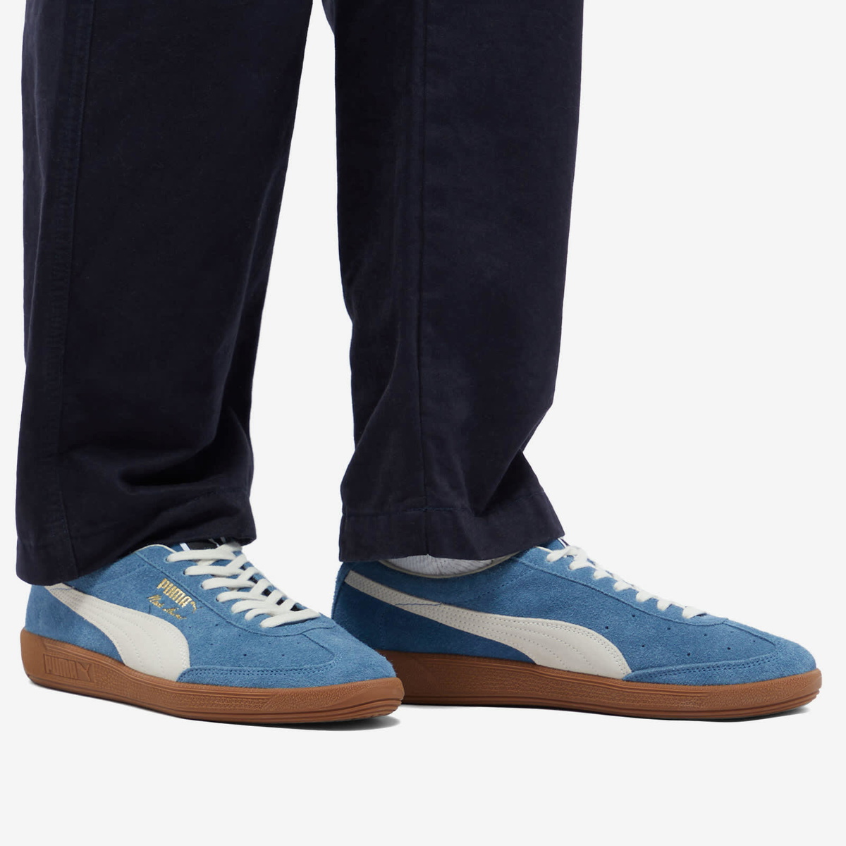 Puma Men's Vlado Stenzel Hairy Suede Sneakers in Deep Dive/Gum Puma