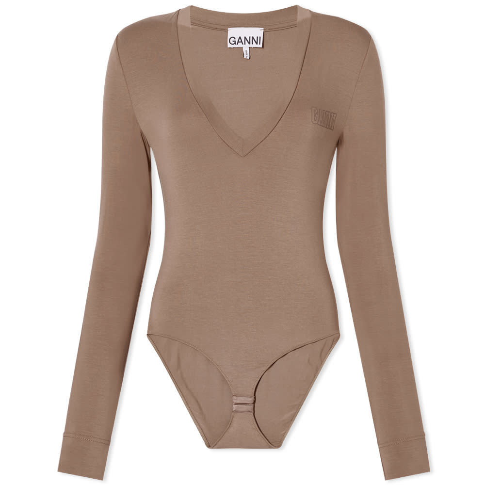 GANNI Software Logo V-Neck Body GANNI