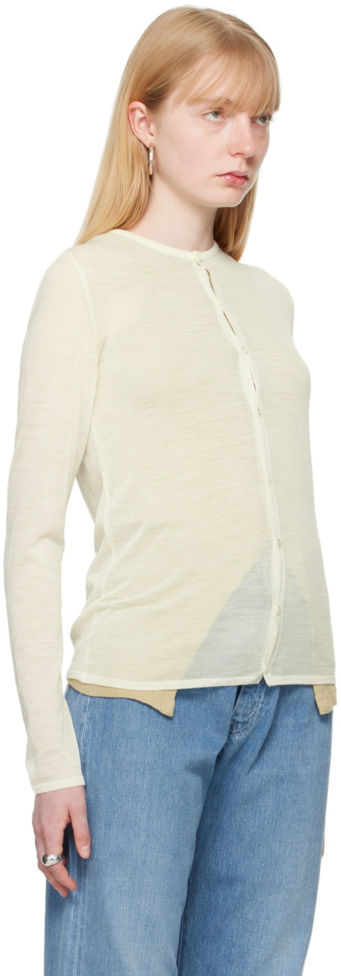 AURALEE Off-White Button Cardigan Auralee