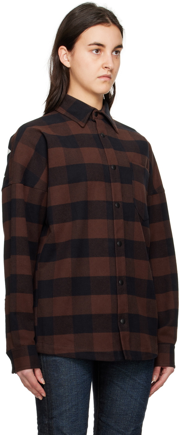 Palm Angels Black Checkered Logo Shirt Palm Angels
