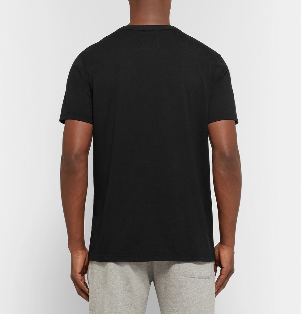 Reigning Champ - Logo-Print Cotton-Jersey T-Shirt - Men - Black ...