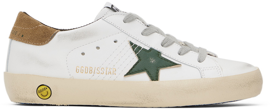 Golden Goose Kids White Super-Star Young Nappa Star Sneakers Golden ...