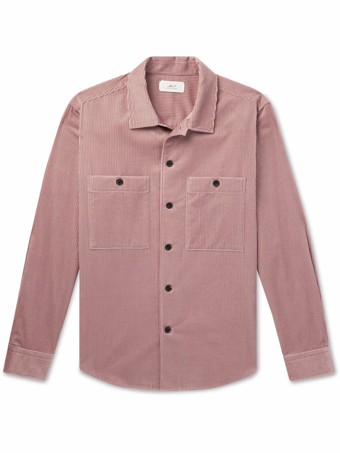 Mr P. - Cotton and Cashmere-Blend Corduroy Overshirt - Pink Mr P.
