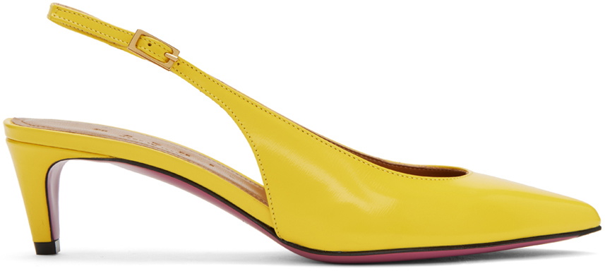 Marni Yellow Rhythm Slingback Heels Marni