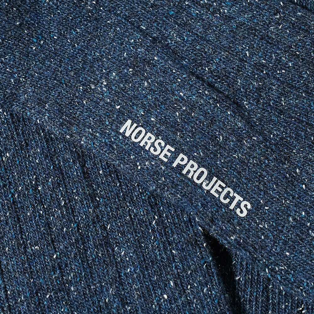 Norse Projects Men's Bjarki Neps Sock in Dark Navy Norse Projects