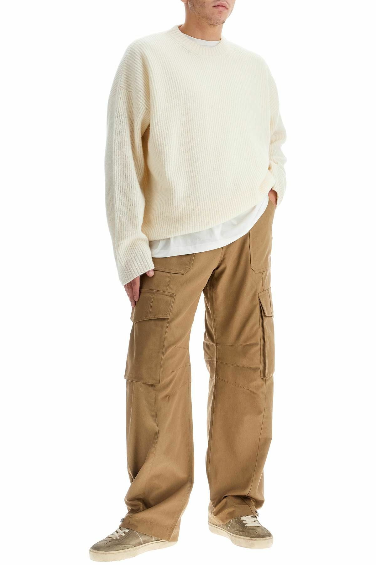 GOLDEN GOOSE twill cargo pants in italian Beige Golden Goose Deluxe Brand