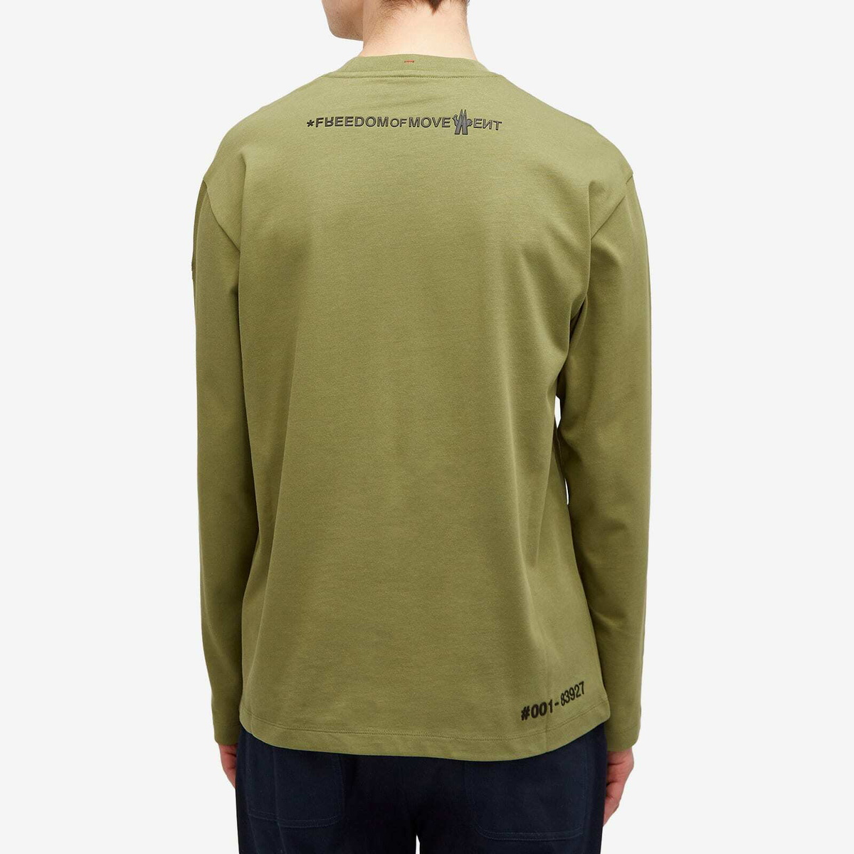 Moncler Grenoble Men's Long Sleeve Logo T-Shirt in Green Moncler Grenoble Men's Long Sleeve Logo T-Shirt in Green