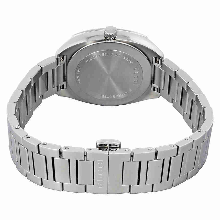Gucci GG2570 Black Dial Diamond Stainless Steel Ladies Watch YA142503 Gucci