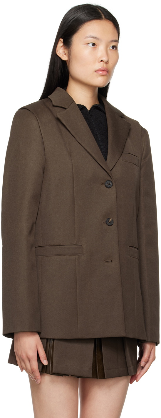 LVIR Brown Convertible Blazer & Vest Set LVIR