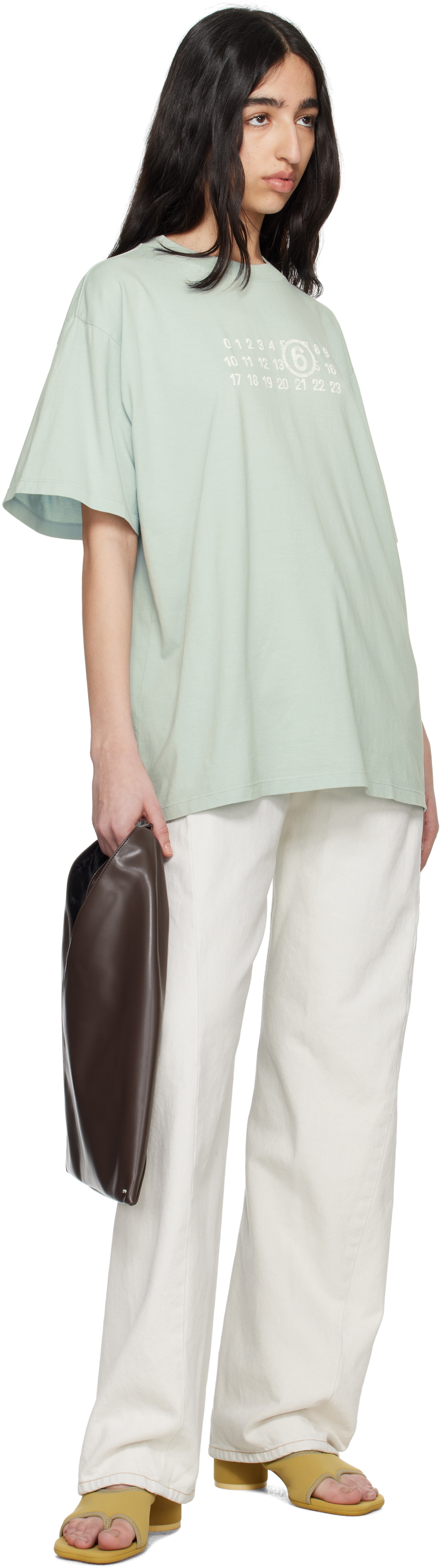 MM6 Maison Margiela Blue Basic Jersey T-shirt MM6 Maison Margiela