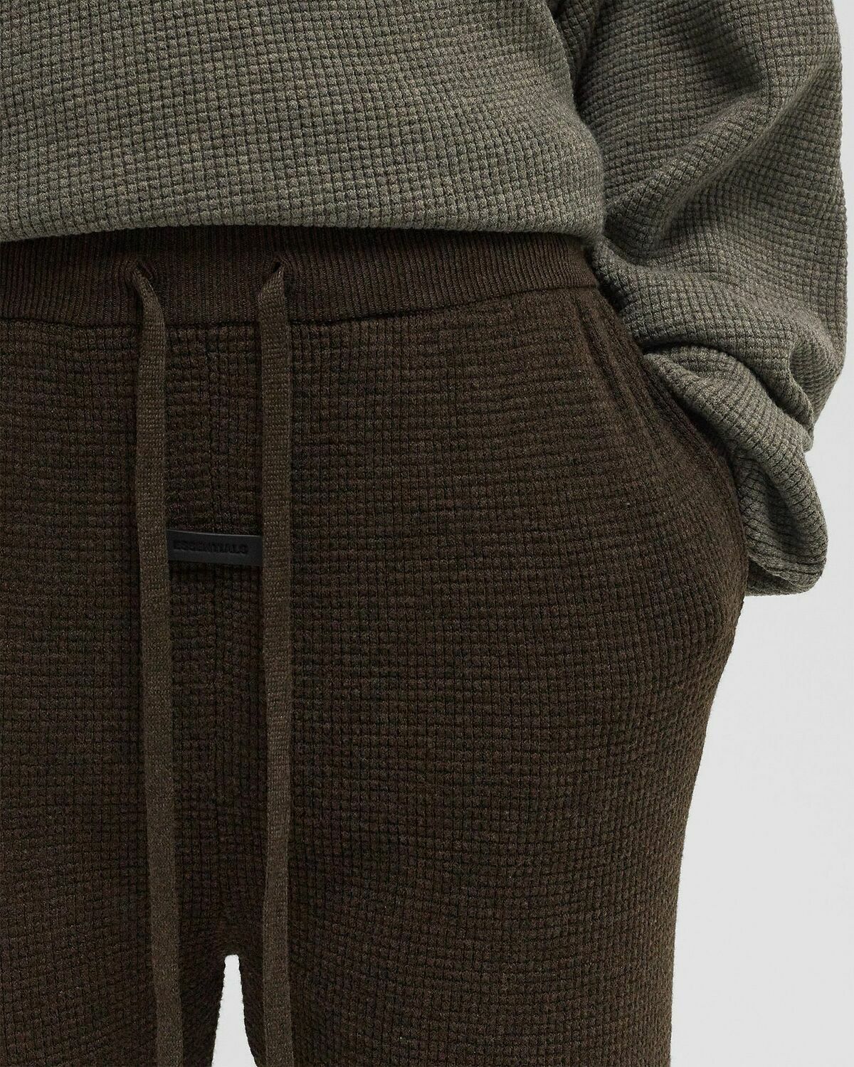 Fear of God Essentials WAFFLE RELAXED PANT Brown Womens Casual Pant ...