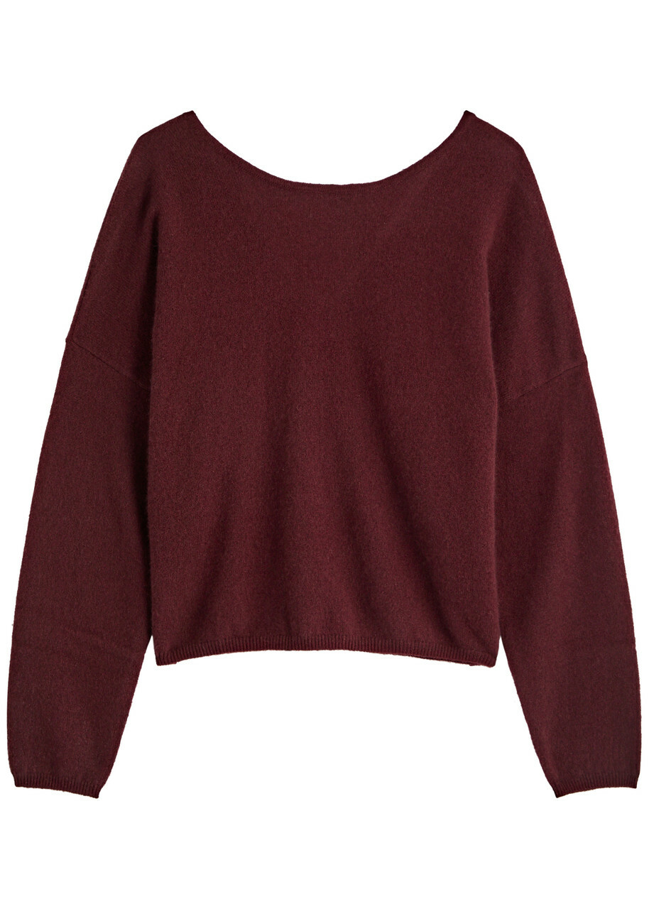 Crush Cashmere Nala Cashmere Jumper Burgundy CRUSH CASHMERE