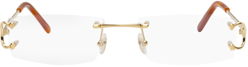 Cartier Gold Rimless Glasses Cartier