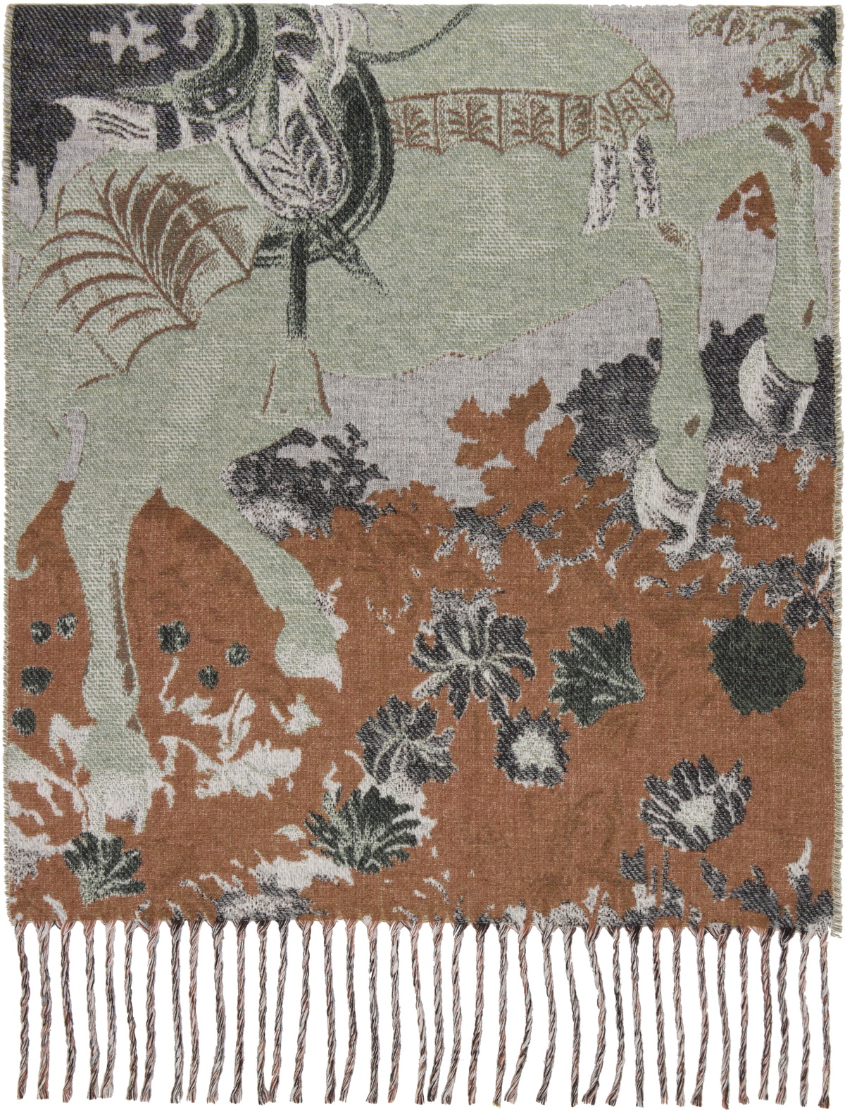 Burberry Multicolor Stallion Portrait Cashmere Scarf Burberry