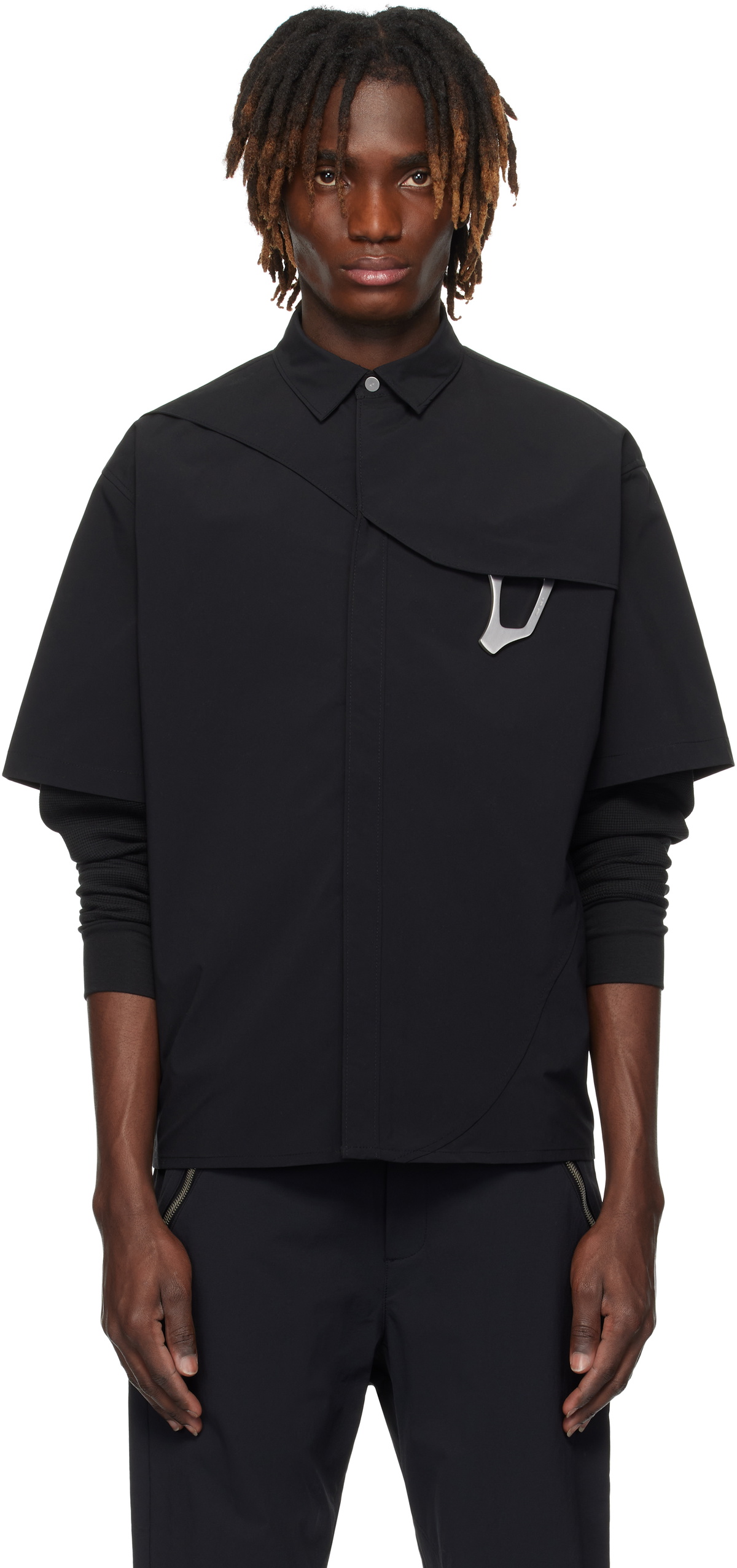 HELIOT EMIL Black Carabiner Shirt Heliot Emil