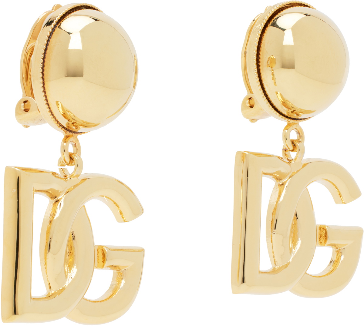 Dolce&Gabbana Gold 'DG' Logo Clip-On Earrings Dolce & Gabbana