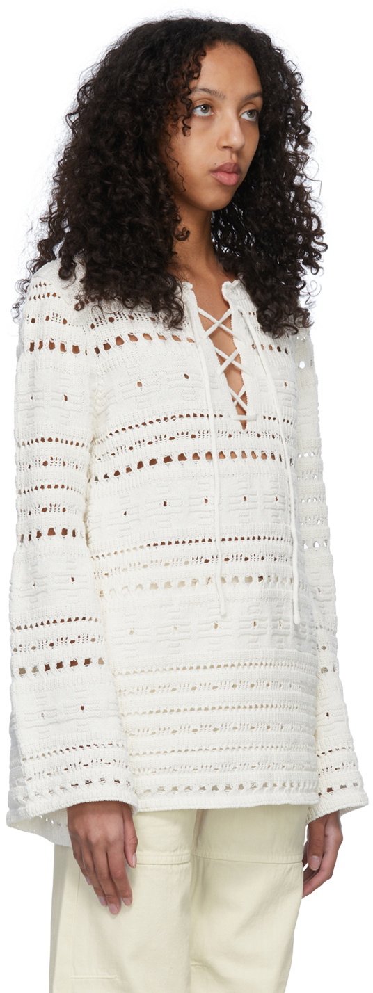 TheOpen Product White Cotton Sweater TheOpen Product