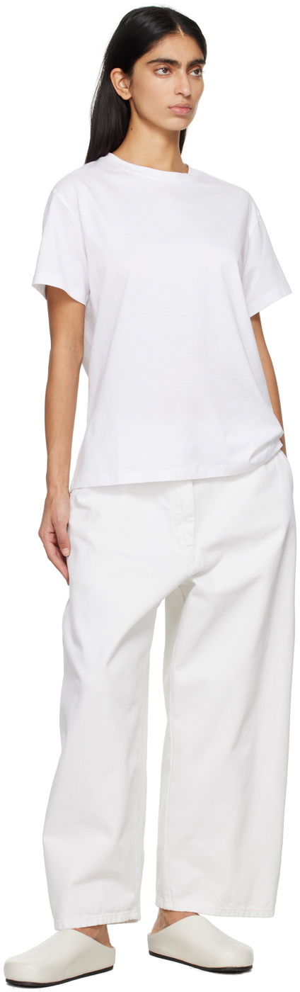 Studio Nicholson White Wide Jeans Studio Nicholson