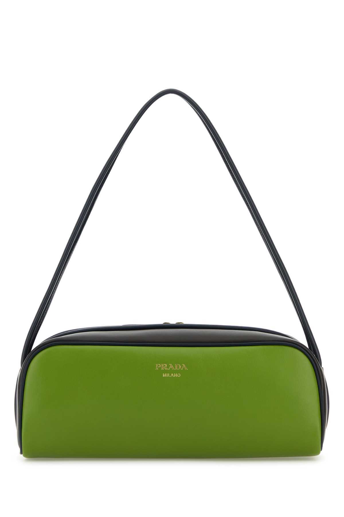 Prada Green Leather Shoulder Bag Prada