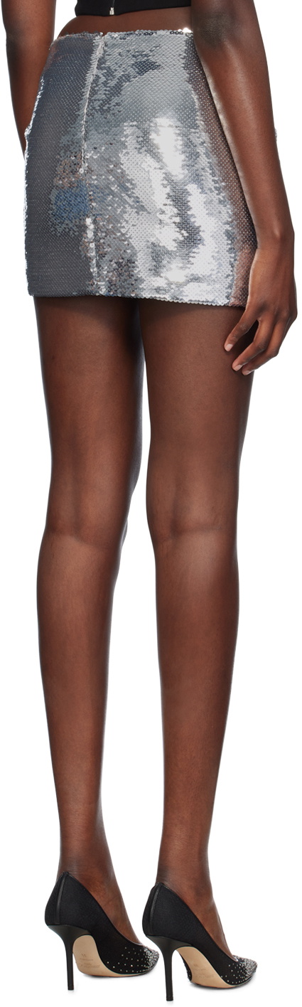 Mônot Silver Mia Draped Miniskirt Monot