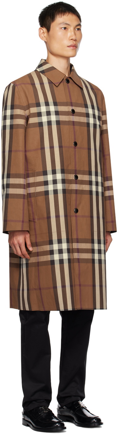 Burberry Brown Check Coat Burberry