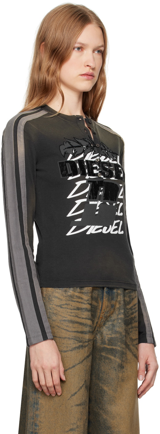 Diesel Black T-Uncutie Henley Diesel