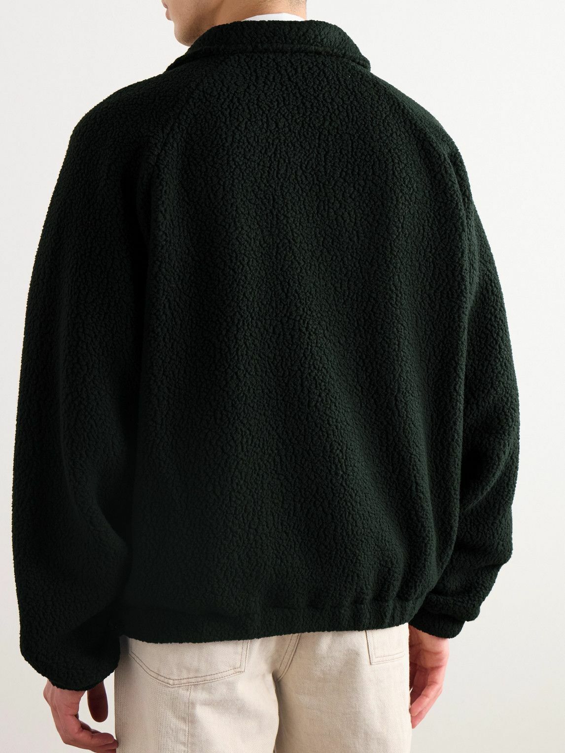 KENZO - Boke Flower 2.0 Oversized Logo-Appliquéd Fleece Zip-Up Jacket - Black Kenzo