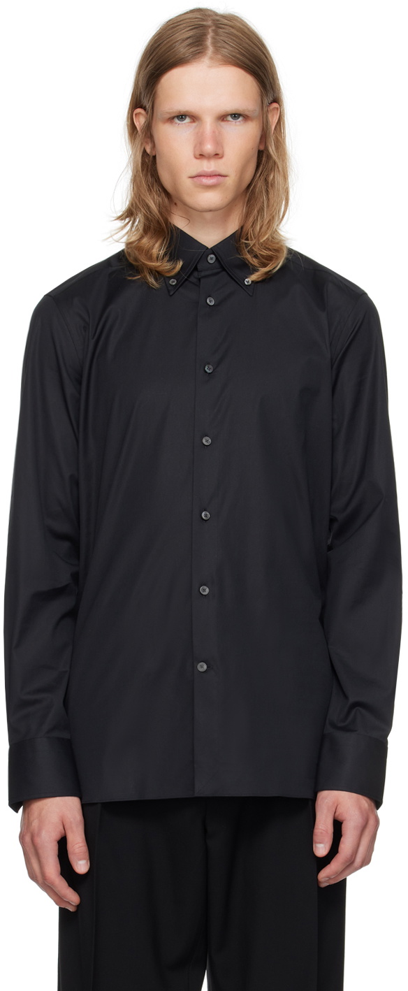 ZEGNA Black Button-Down Shirt Zegna