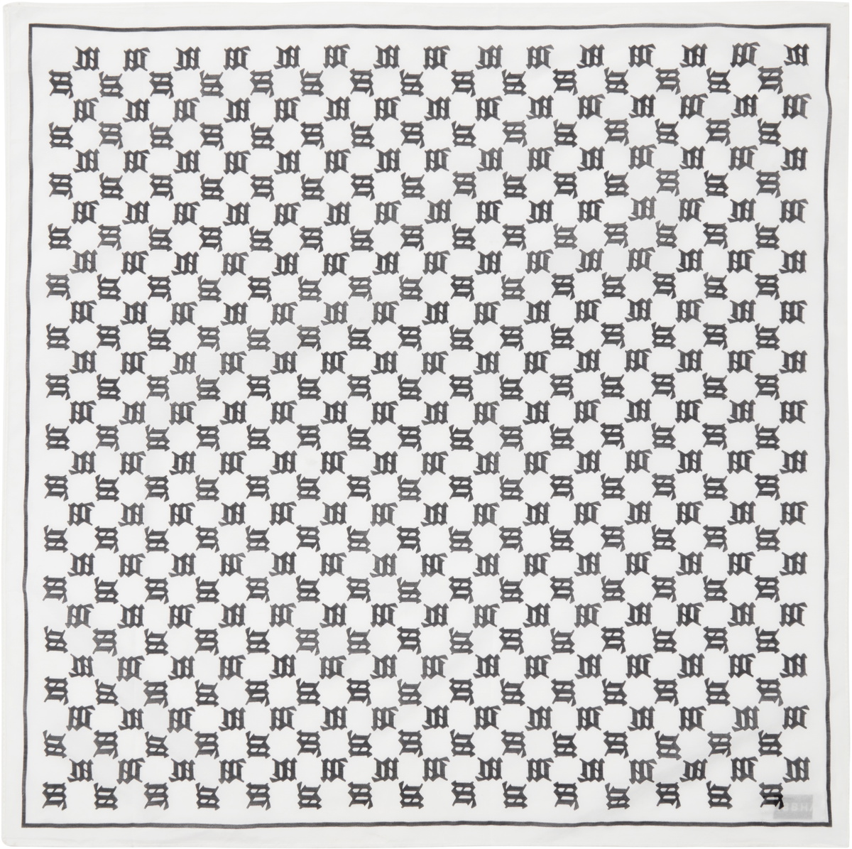MISBHV White Monogram Bandana Scarf MISBHV