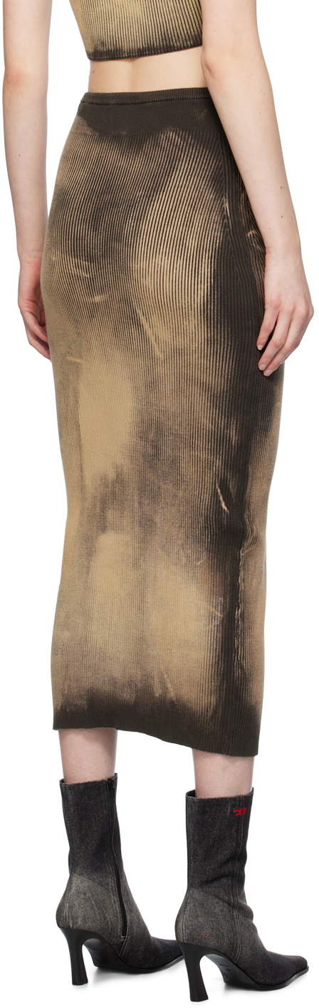 Diesel Brown M-Delma Midi Skirt Diesel