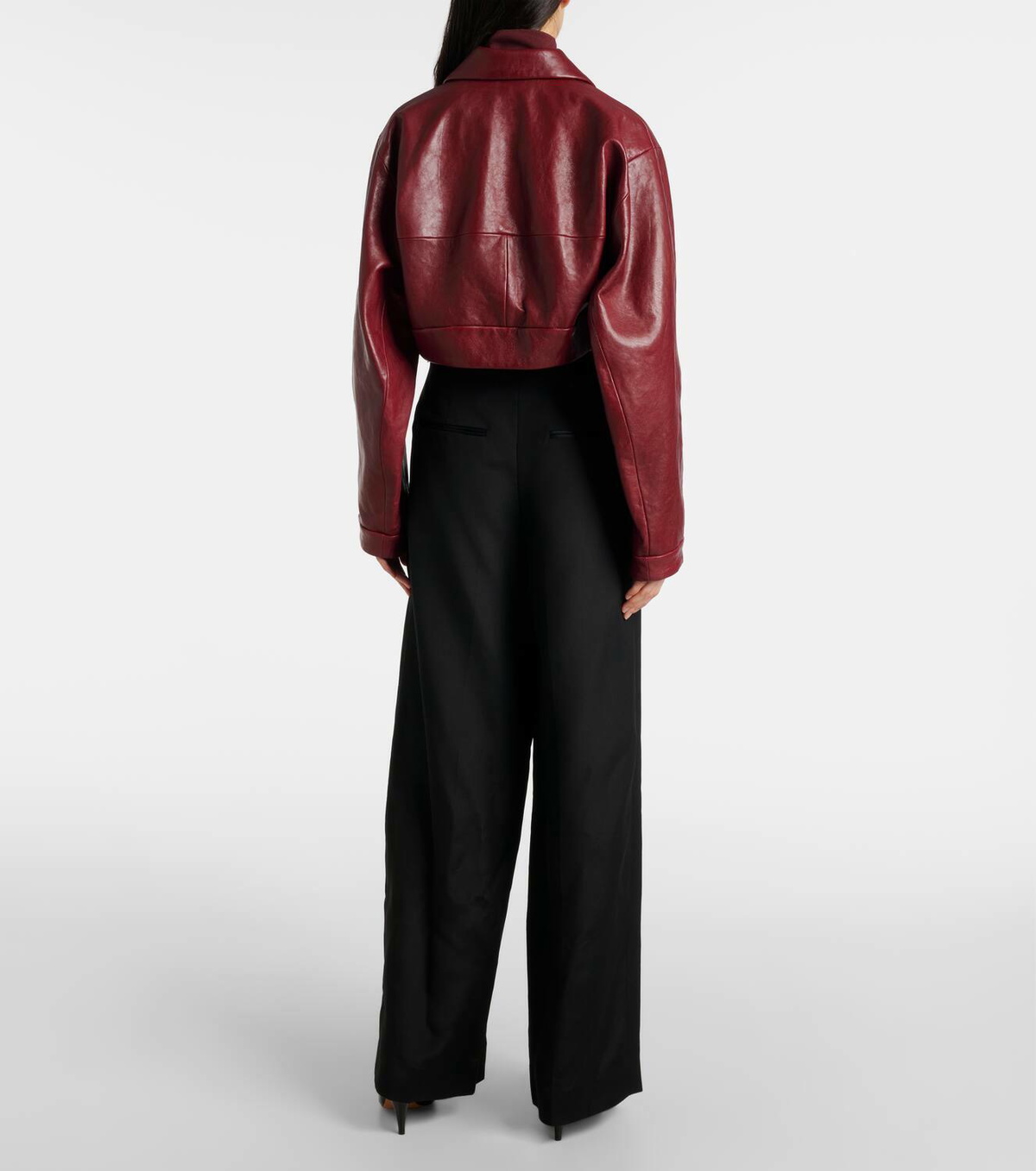 Khaite Sue cropped leather jacket Khaite