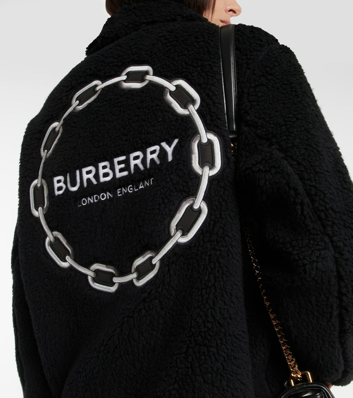 Burberry - Embroidered wool-blend fleece jacket Burberry