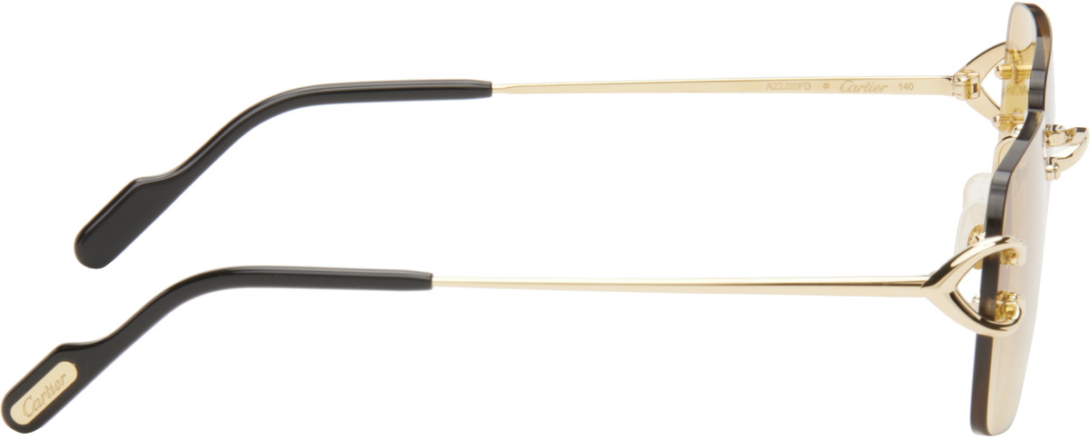 Cartier Gold 'Signature C de Cartier' Sunglasses Cartier