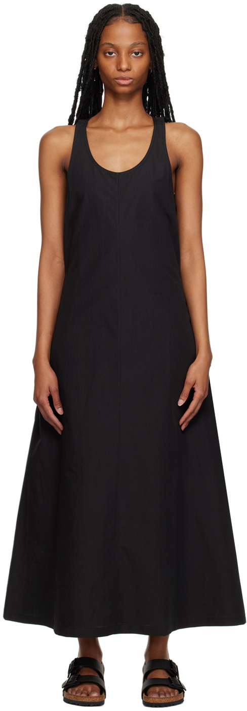 6397 Black Drawstring Maxi Dress 6397