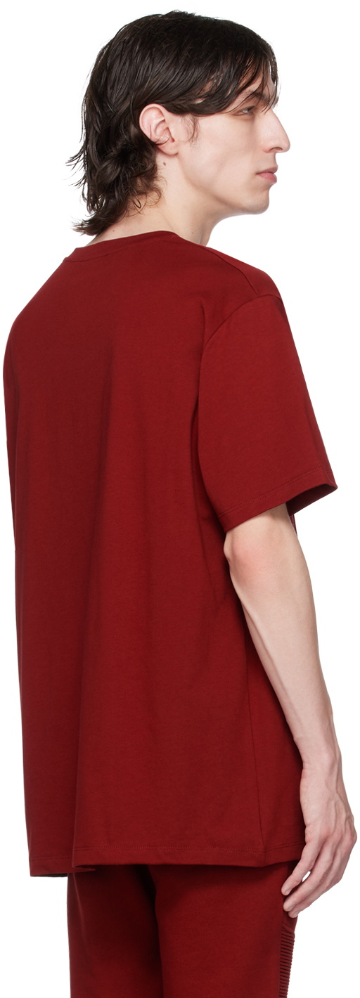 Balmain Red Flocked T-Shirt Balmain