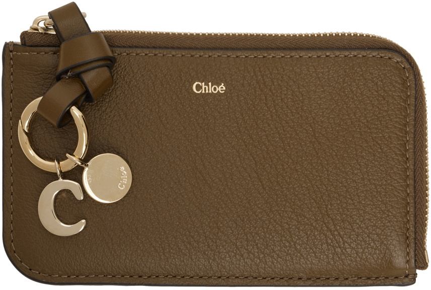Chloé Khaki Alphabet Card Holder Chloe