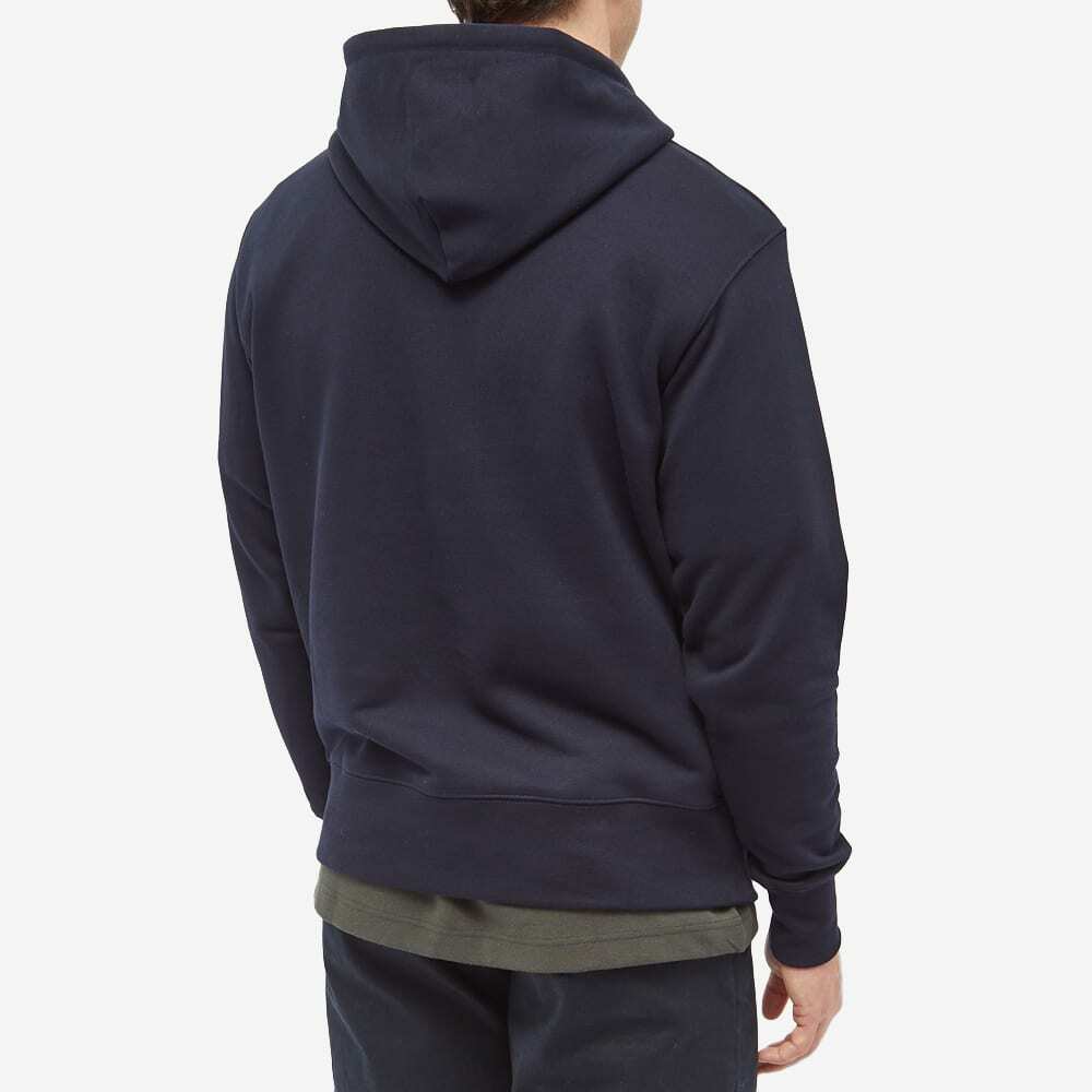 Norse Projects Men's Arne Logo Popover Hoody in Dark Navy Norse Projects