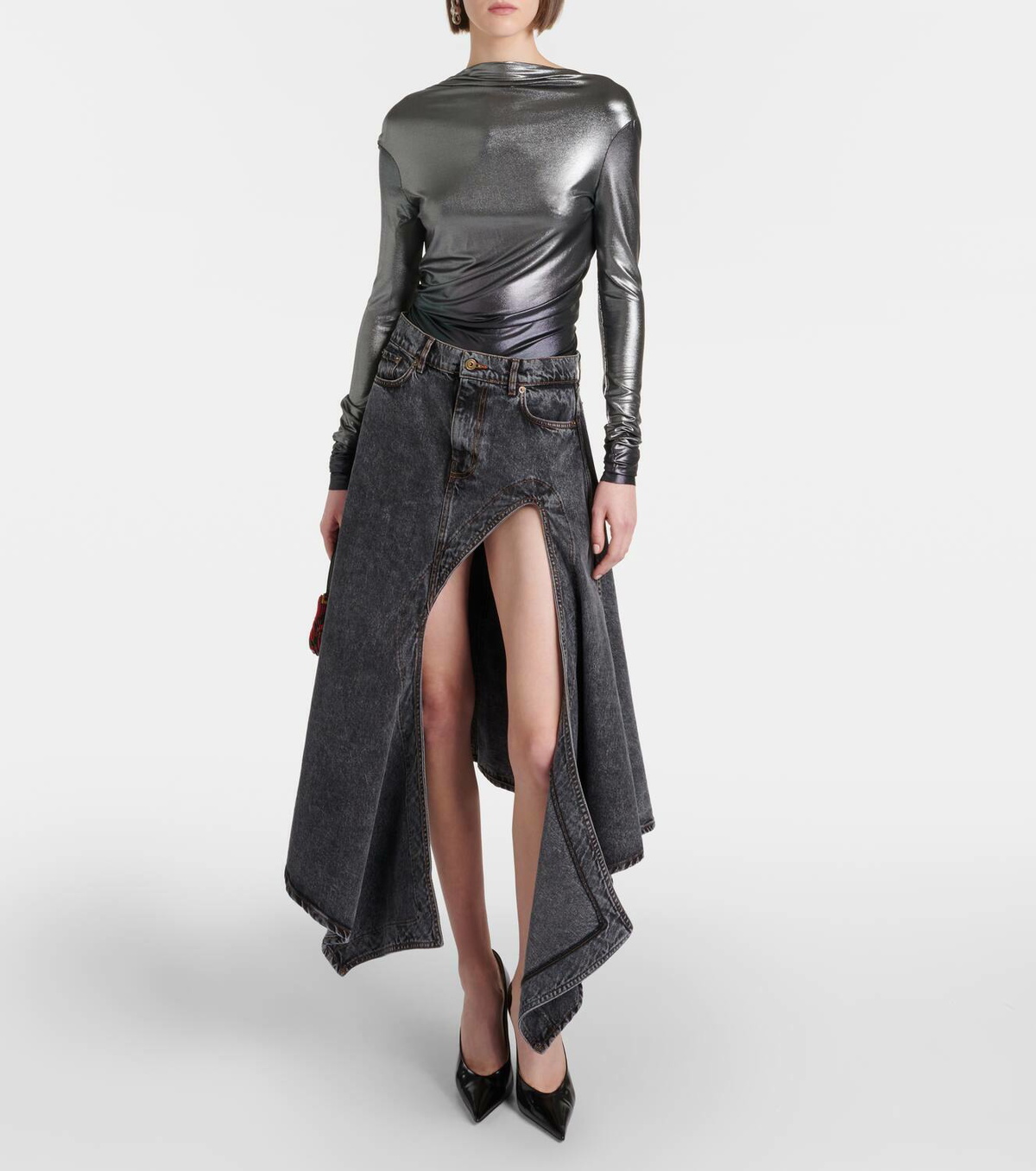 Y/Project Evergreen denim midi skirt Y/Project