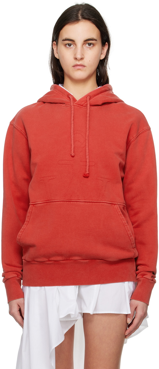 JW Anderson Red Monogram Hoodie JW Anderson