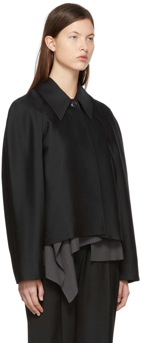 LOW CLASSIC Black Wool Jacket Low Classic