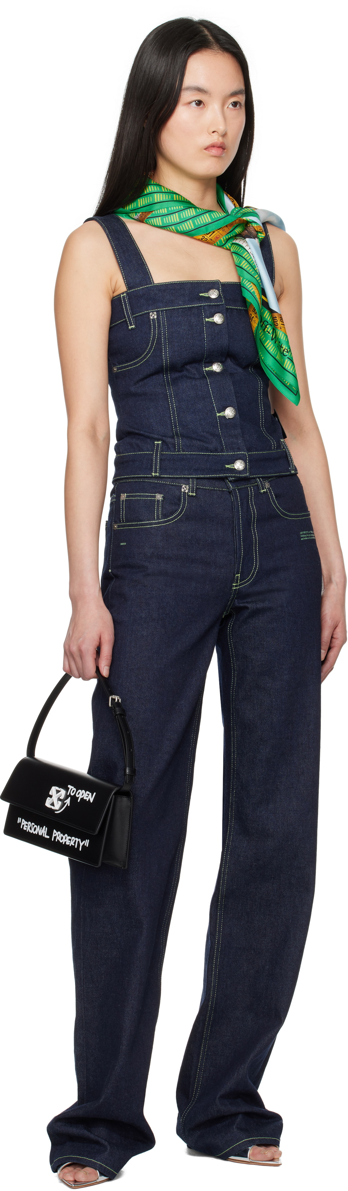 Off-White Multicolor Cloud Arrow Scarf Off-White