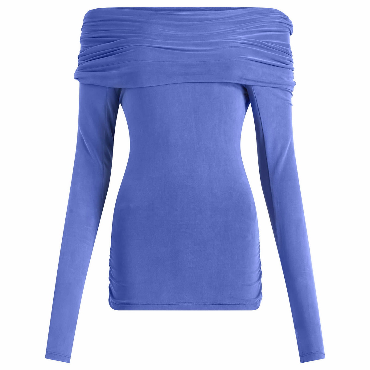Peachy Den Women's The Kylie Cold Shoulder Top in Cobalt Blue Peachy Den