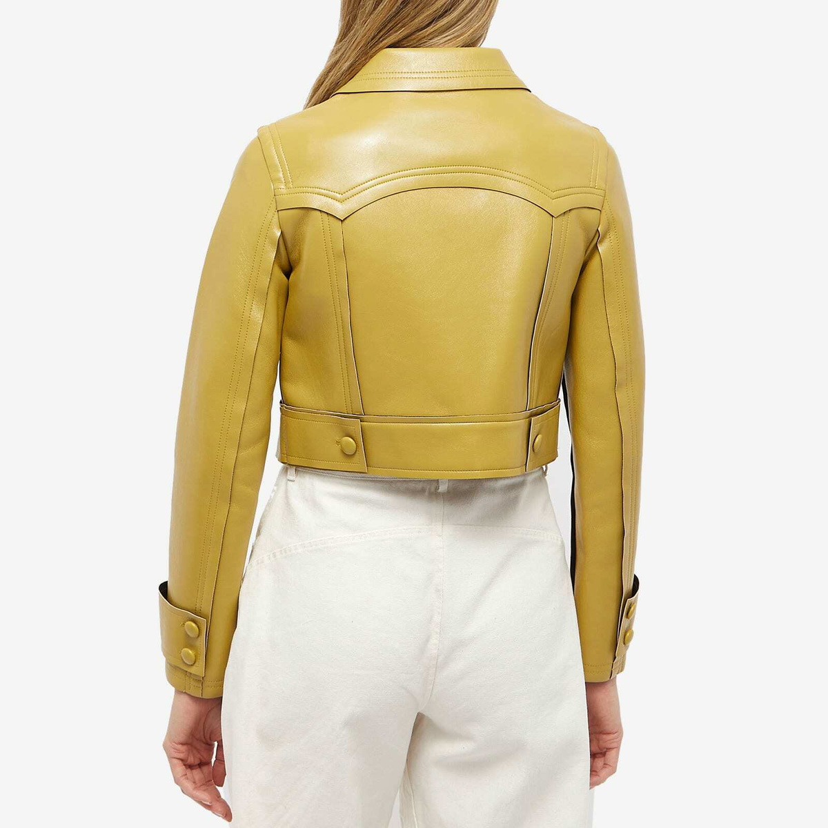 Stand Studio Women's Quatro Faux Jacket in Chartreuse Green Stand Studio