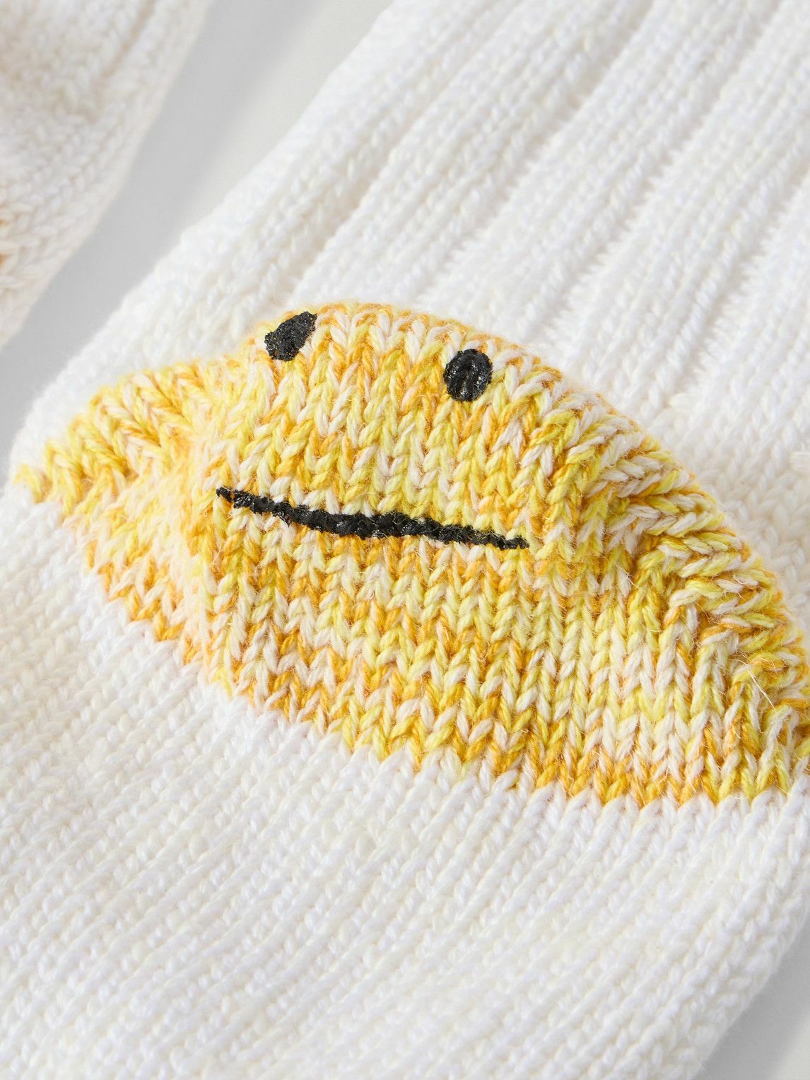 KAPITAL - Intarsia Ribbed Cotton-Blend Socks KAPITAL